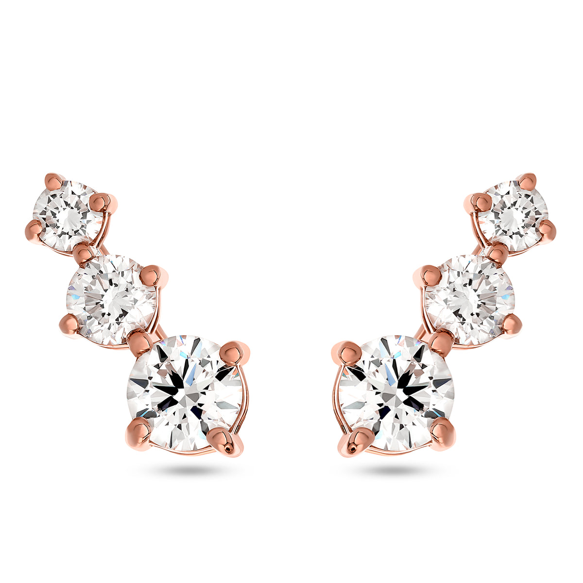 Small Round Graduated Ear Climber | Elle Perahia